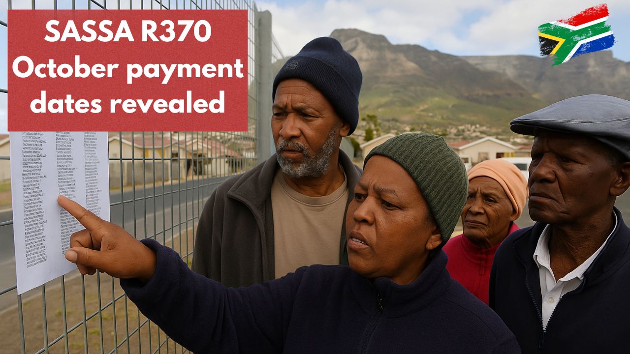 South Africa SASSA R370 SRD October 2025 Complete Payment Dates - Bank ...